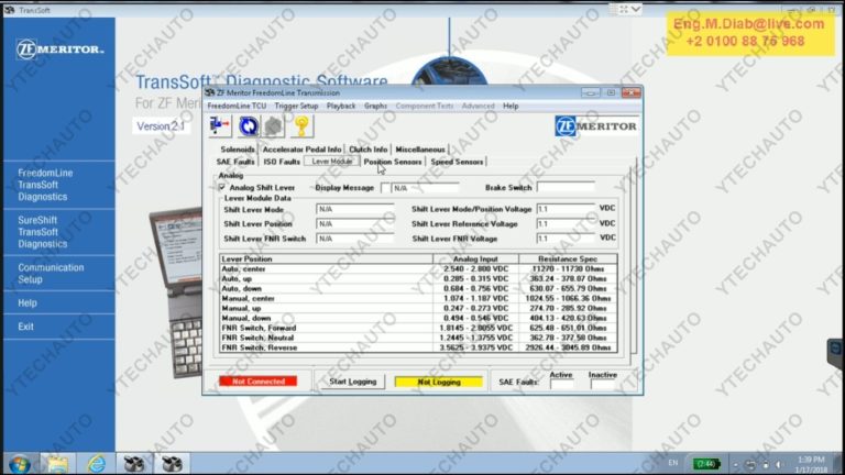 ZF MERITOR TransSoft v2.1 - ZF TRANSMISSION Diagnostic Software - Y ...