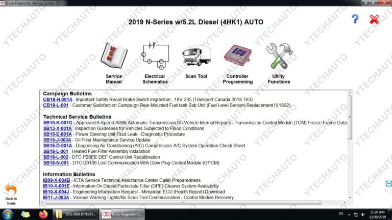 ISUZU US-IDSS II 2023 Diagnostic Service System 2023 full Activated - Y-TECH AUTO SERVICE